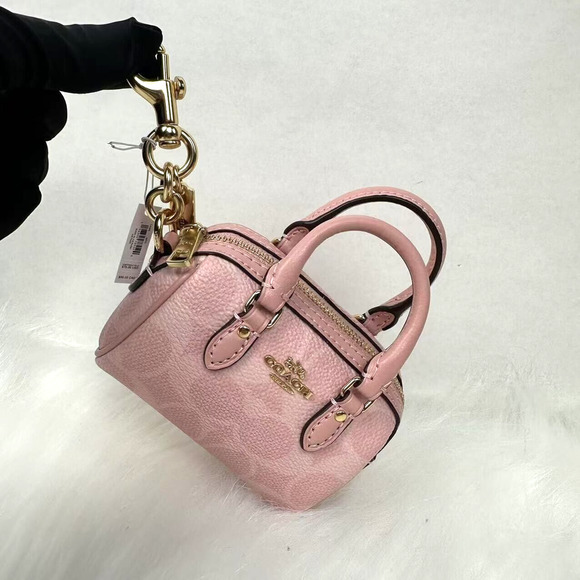 Coach | Accessories | Coach Mini Rowan Bag Charm In Signature Canvas In ...